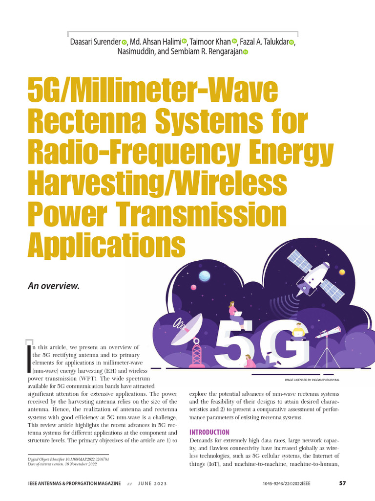 5G Millimeter-Wave Rectenna Systems For Radio-Frequency Energy Harvesting Wireless Power ...