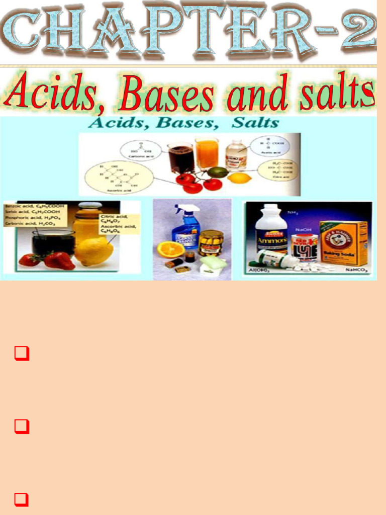 CH 2 Acid Base Salts Compressed | PDF | Ph | Acid