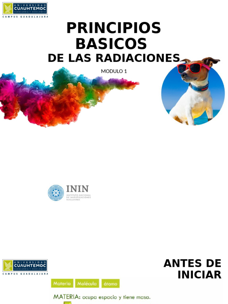 Clase 3 Principios Basicos | PDF | Radiación | Electrón