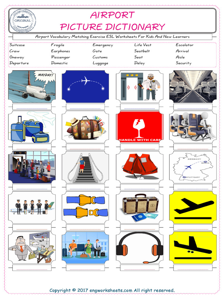 English Airport Vocabulary | PDF | Baggage | Aviation