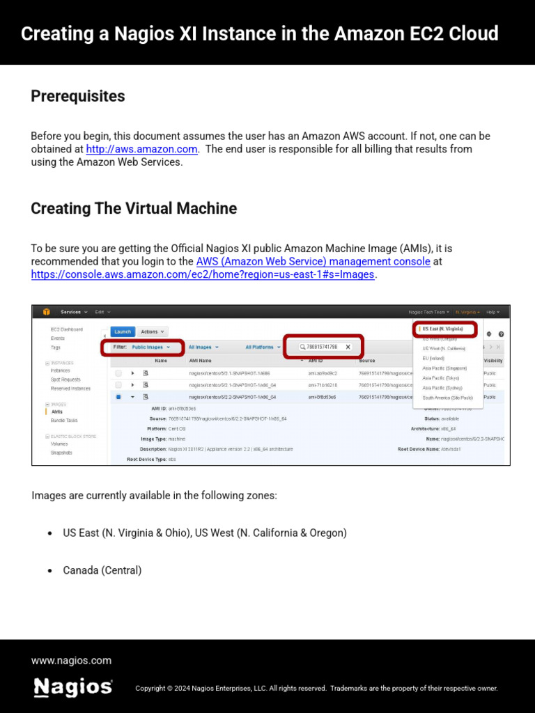 Creating-a-Nagios-XI-2024-Instance-in-Amazon-EC2 | PDF | Superuser | Amazon Web Services