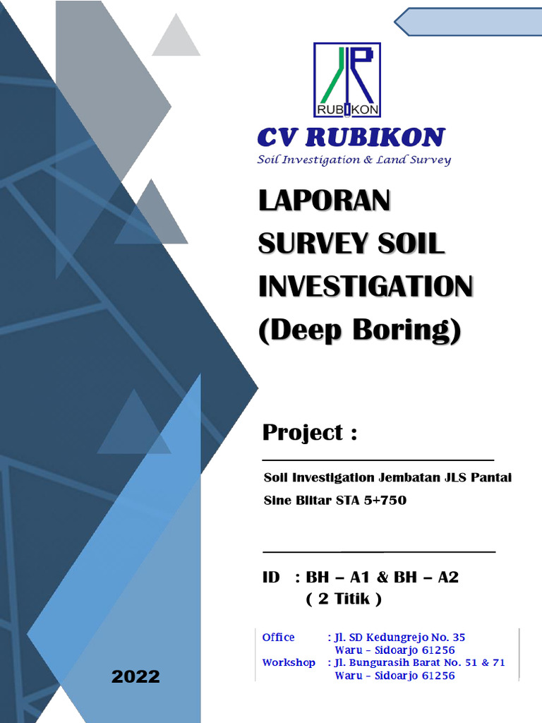 Report Boring _ Soil Investigation Jembatan JLS 5+750 (Full) | PDF