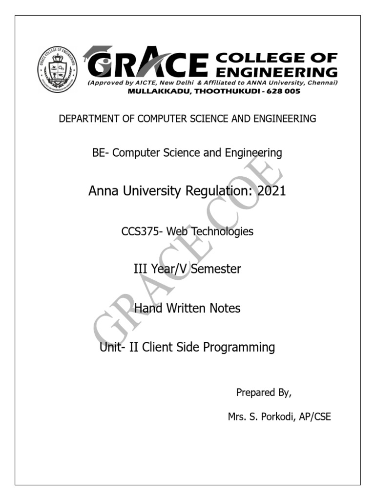 Ccs375 WT Unit2 | PDF