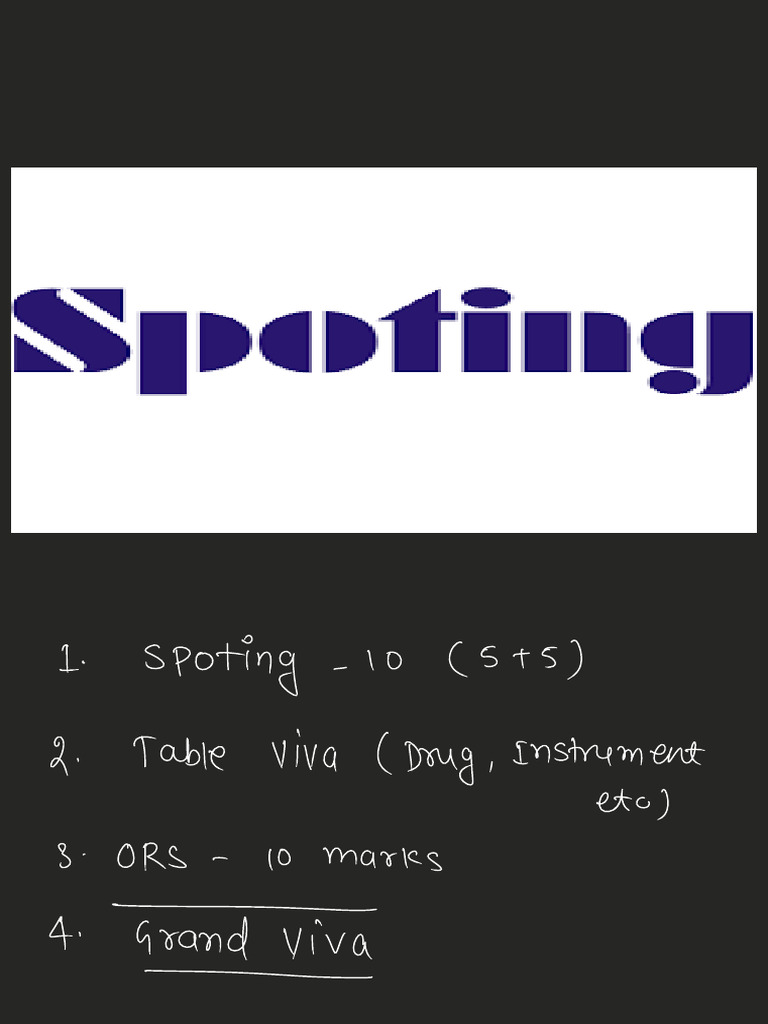 Spotting | PDF