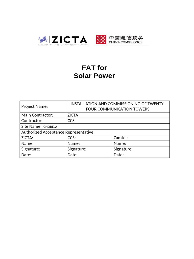 002 Solar Power Acceptance | PDF | Electronics | Electric Power