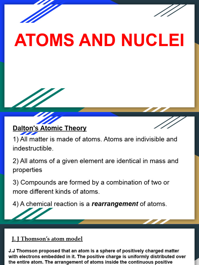 Xii (2024-25) - Atoms and Nuclei | PDF | Atomic Nucleus | Atoms