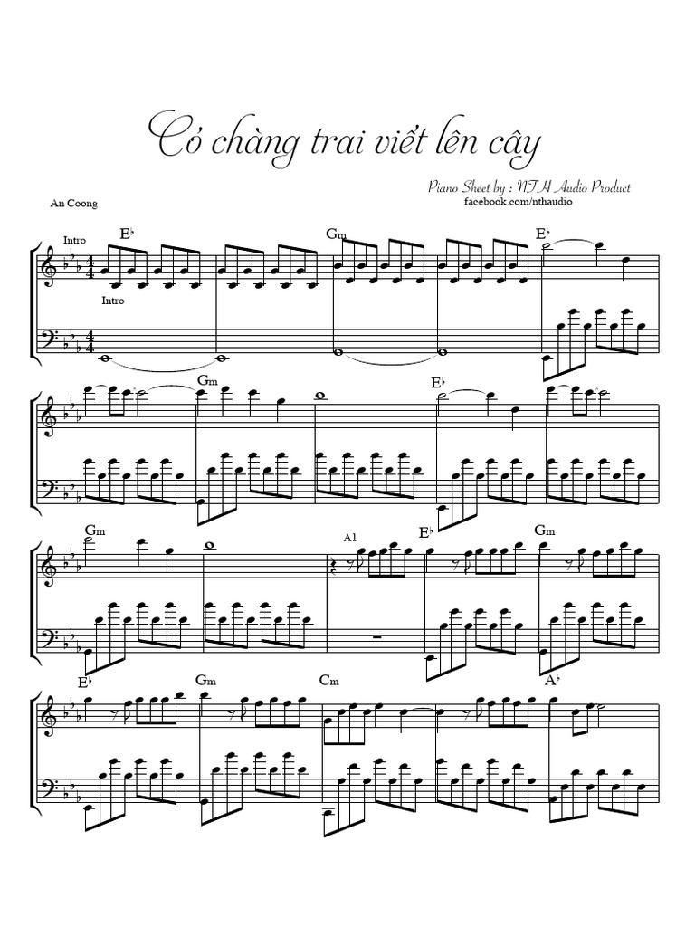 Sheet Medium Co Chang Trai Viet Len Cay | PDF