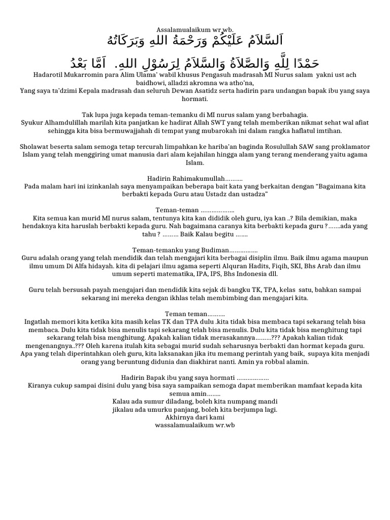 Bagaimana Berbakti Pada Ustad/guru | PDF