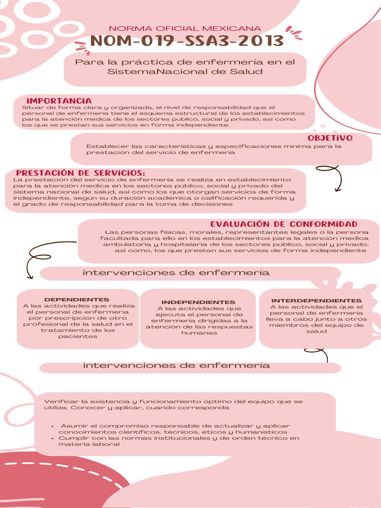 Infografia NOM 019 | PDF | Enfermería | Programas sociales