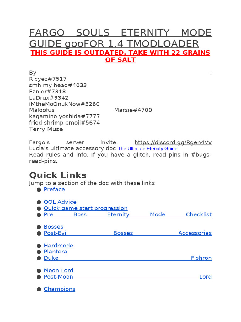 Fargo's Souls Emode Guide | PDF