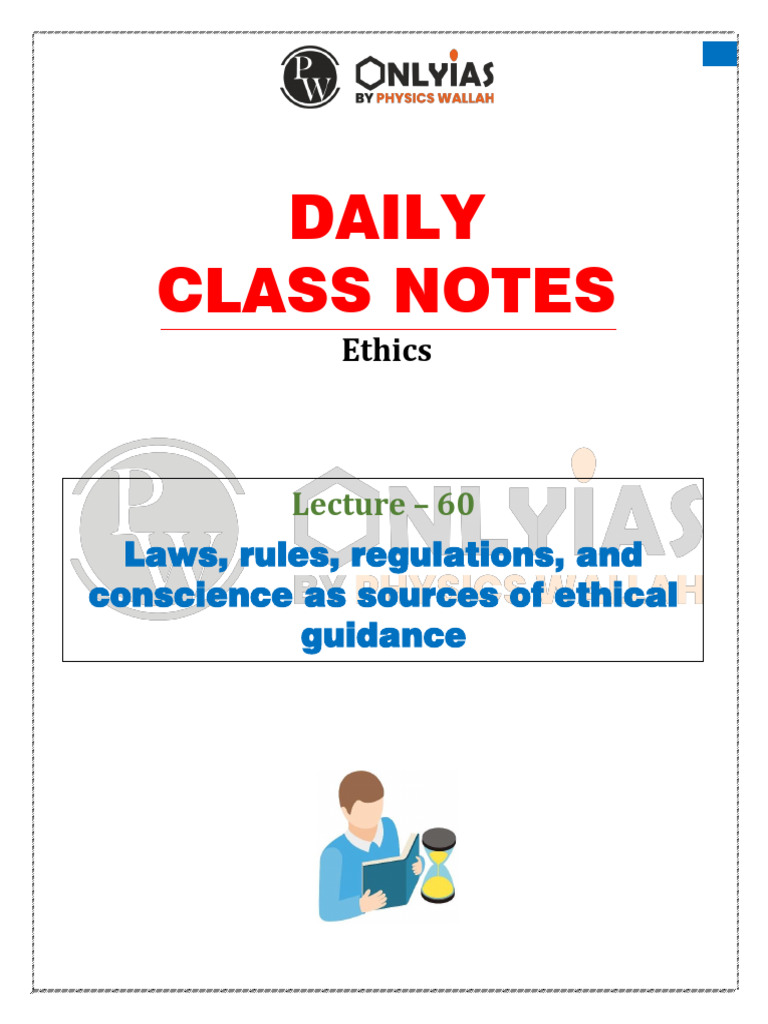 Ethics 60 - Daily Class Notes | PDF | Conscience | Accountability