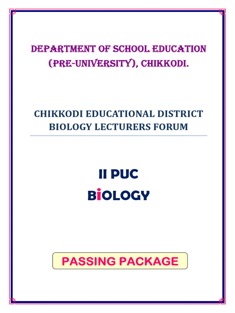 Chikkodi bio fourm Passing package 2025 | PDF | Genetic Code | Gene