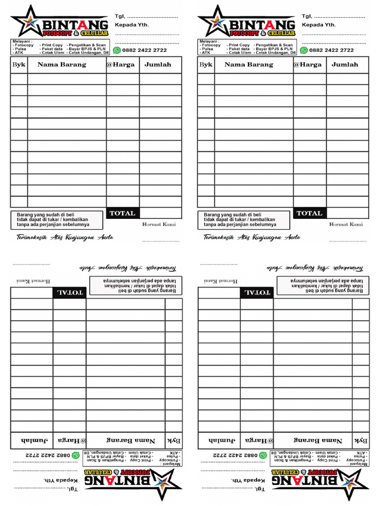 Nota Bintang Cell | PDF