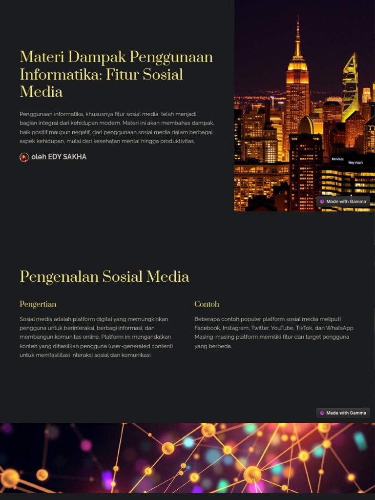 Materi Dampak Penggunaan Informatika Fitur Sosial Media | PDF
