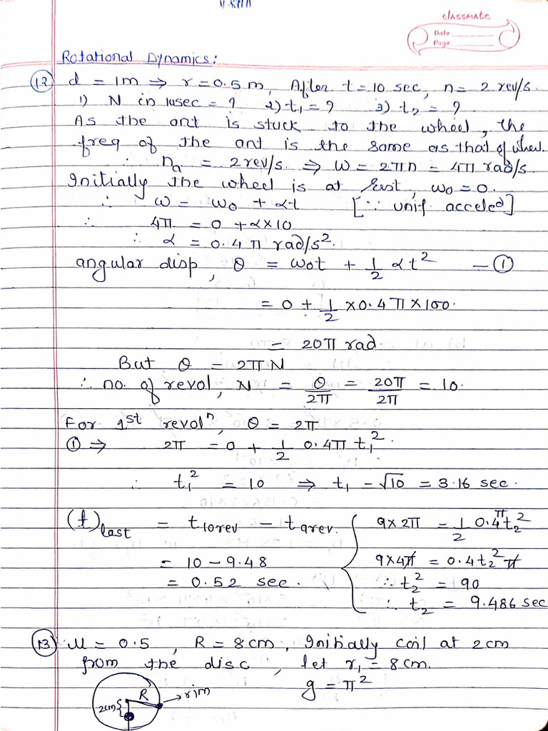 rotational dynamics sums | PDF