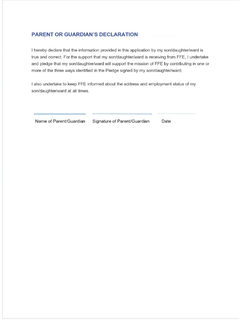 Parent Declaration | PDF