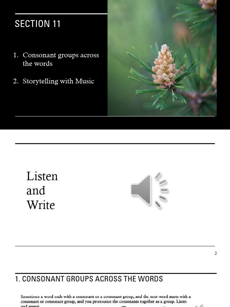 Section 11 - Consonant Groups Across The Words - Storytelling With ...