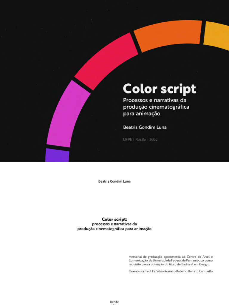 Color Script na Animação: Processos e Narrativas | PDF | Roteiro | Cor