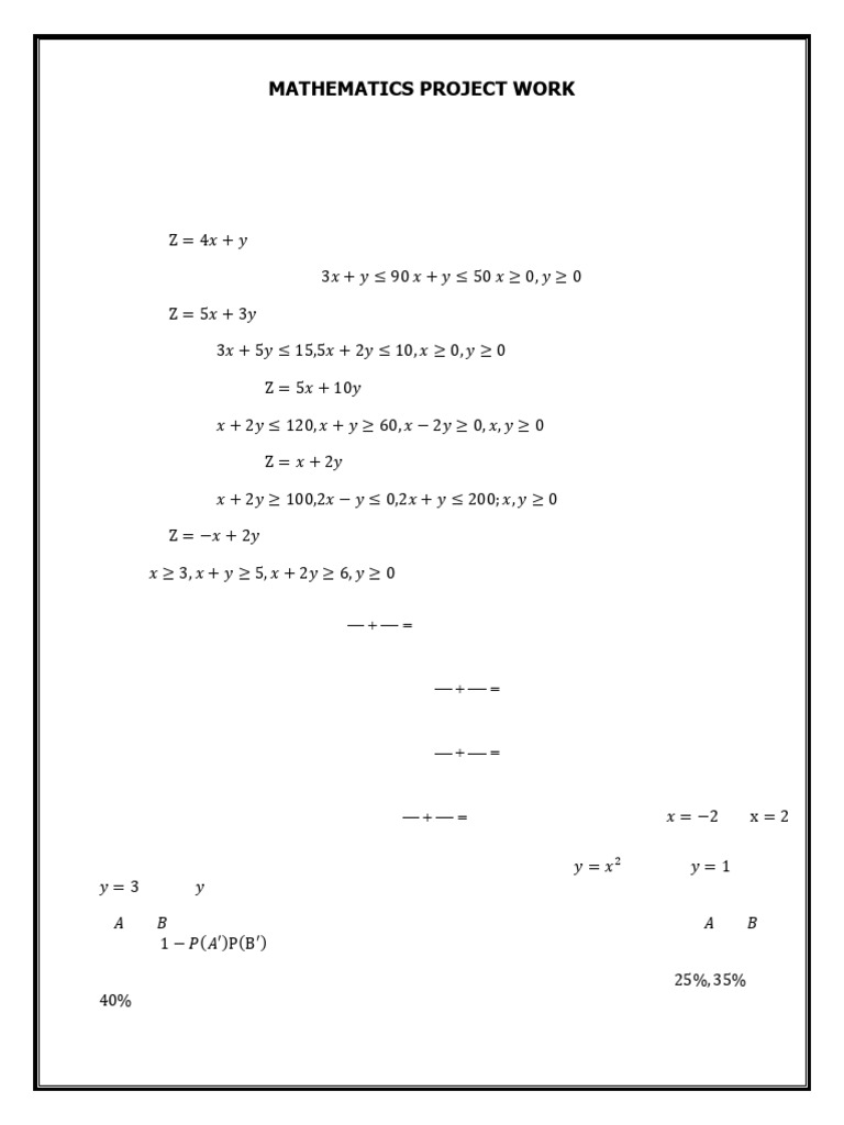 Maths Project Work For Class12-1 | PDF | Matrix (Mathematics) | System ...