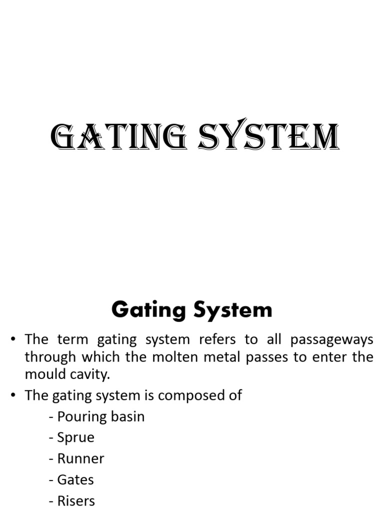 4. Gating system | PDF | Building Engineering | Industrial Processes