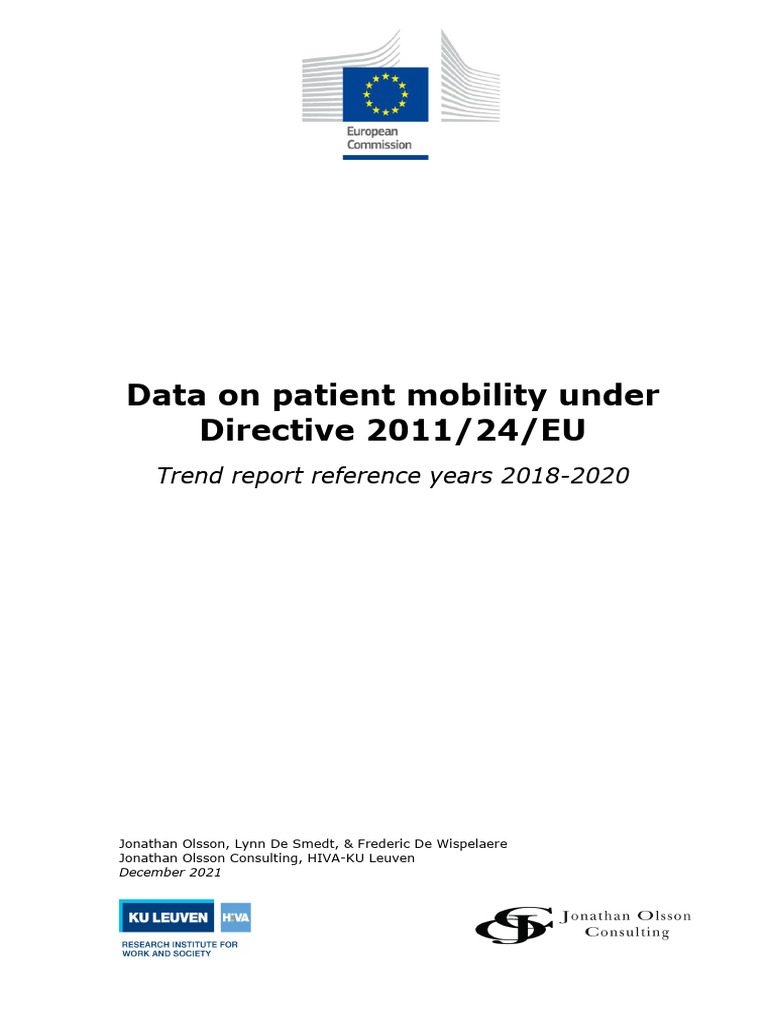 EU Patient Mobility Data 2018-2020 | PDF | European Economic Area