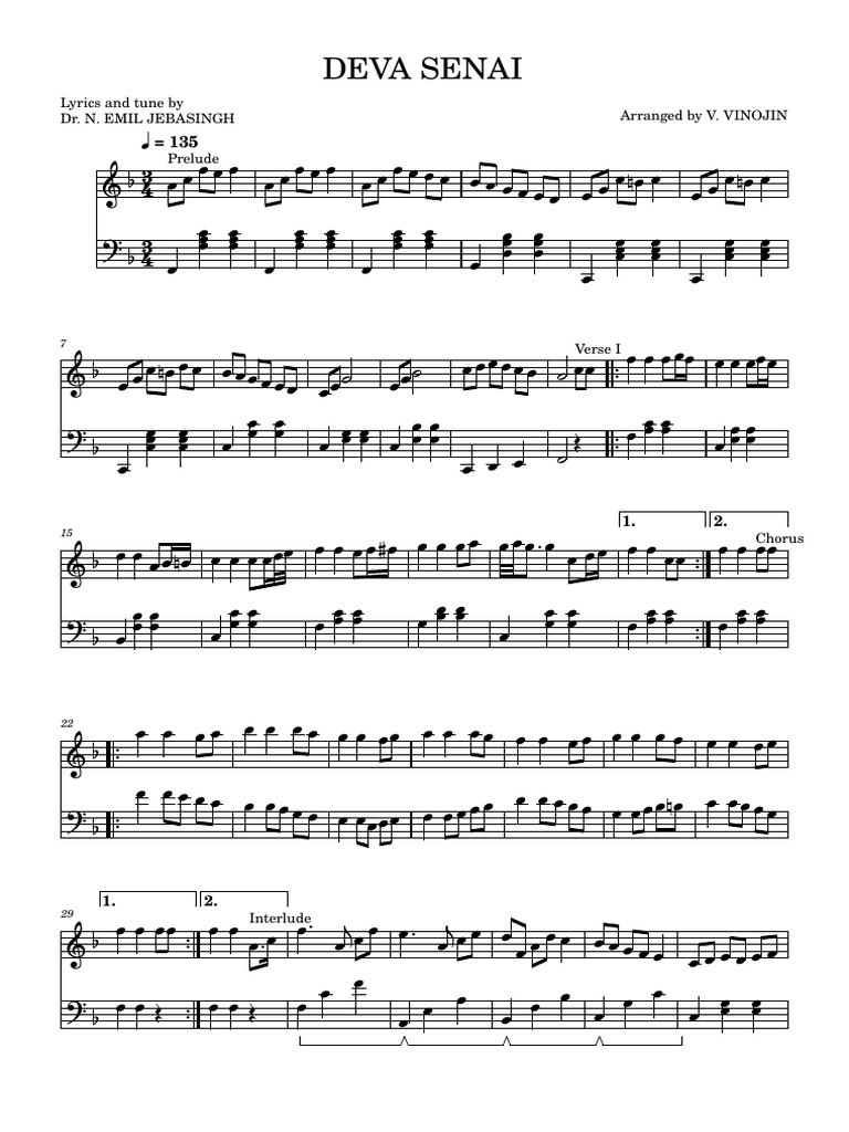 Deva Senai Notes | PDF | Songs | Musical Forms