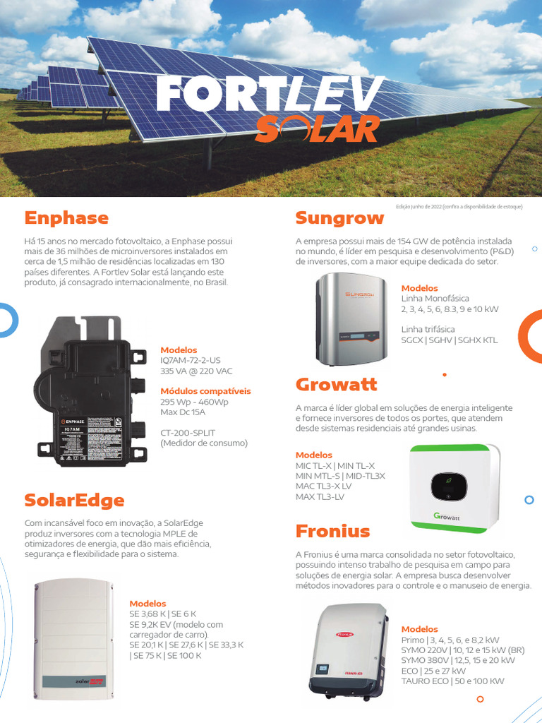 Catálogo Fortlev Solar | PDF | Energia solar | Célula solar