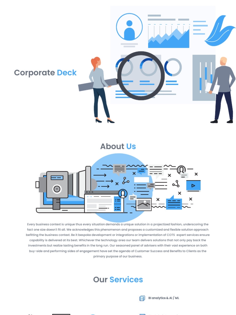 Corporate Deck - V1 | PDF | Machine Learning | Analytics