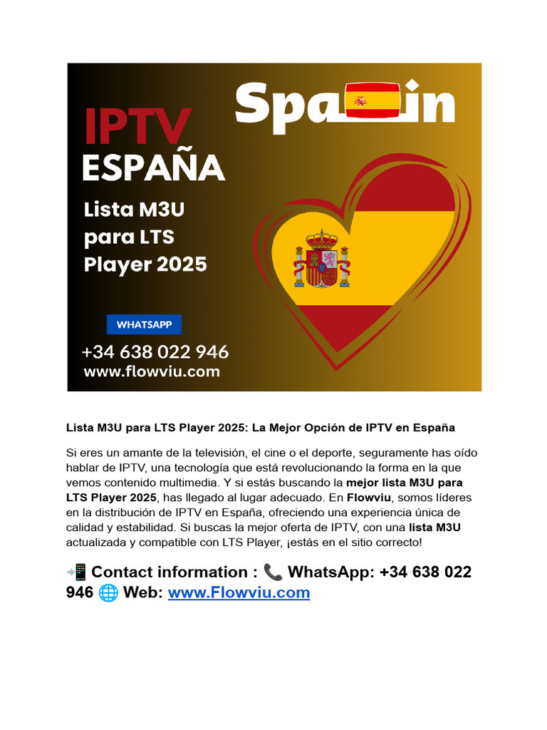 Lista M3U para LTS Player 2025 | PDF | Vídeo a la carta | Tecnología de información y comunicaciones