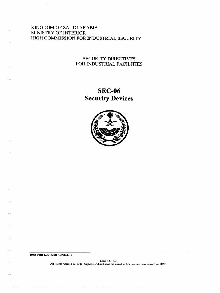 SEC-06 Security Devices | PDF