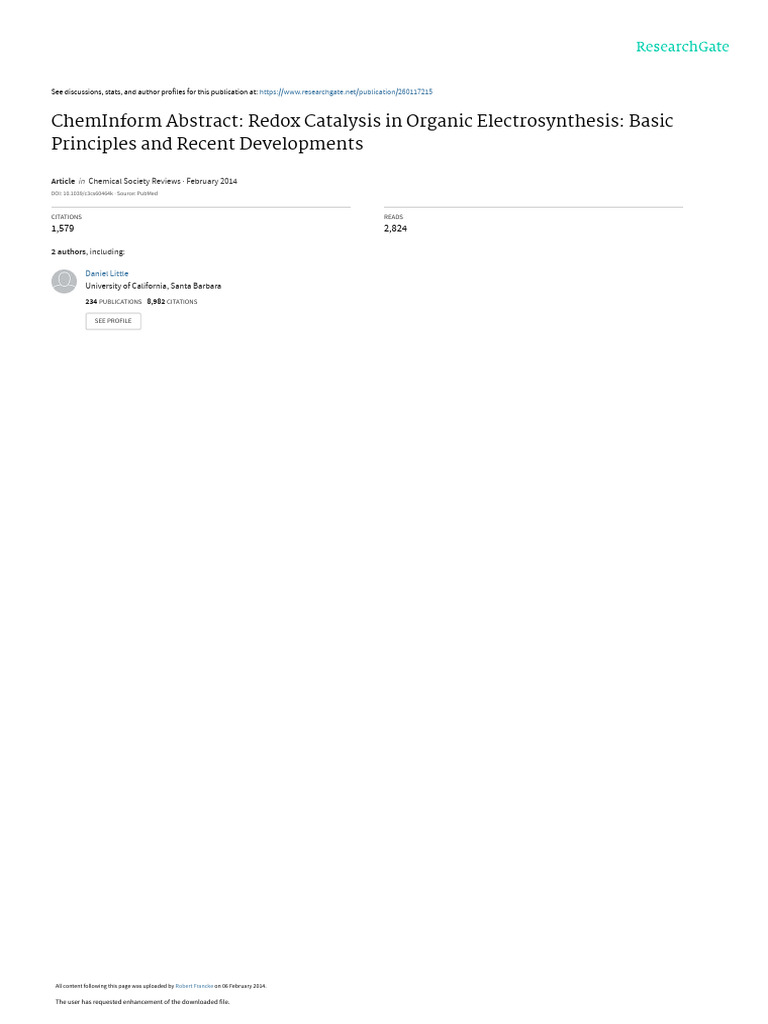 Chem Soc Rev | PDF | Redox | Chemical Reactions