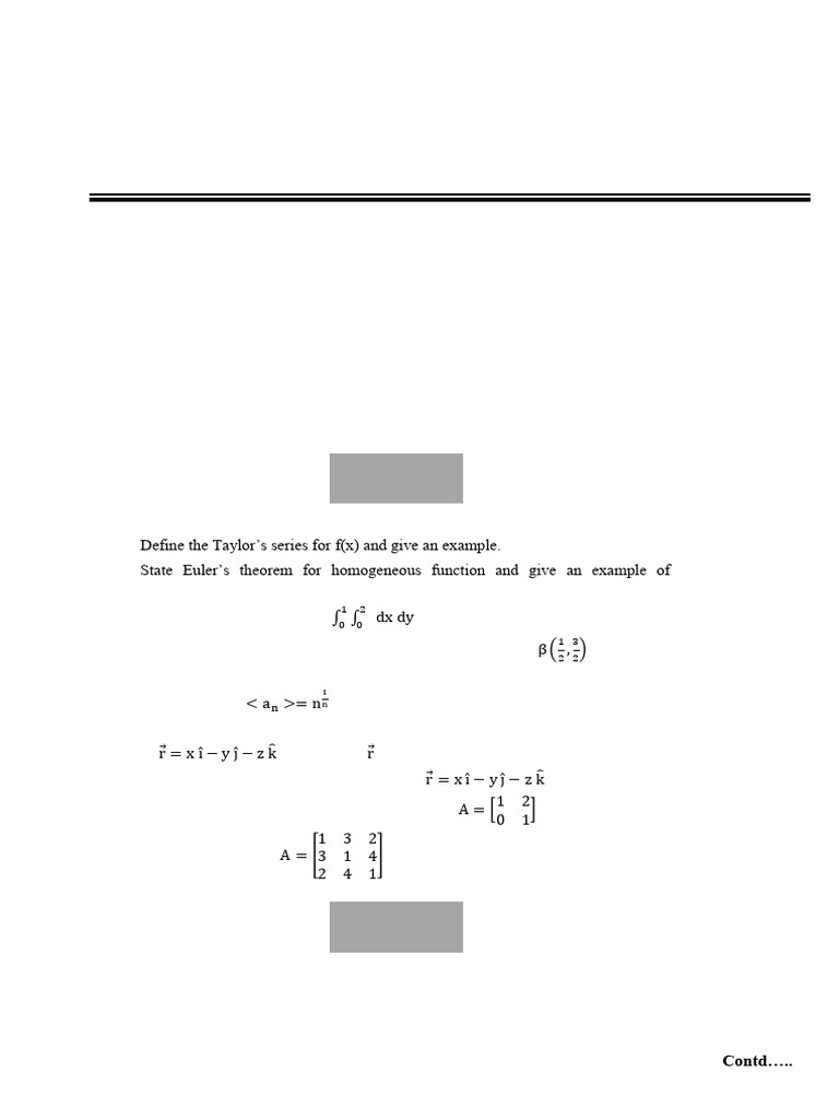 Calculus, Analysis and Linear Algebra (MTH141) 2022-23 | PDF | Integral ...
