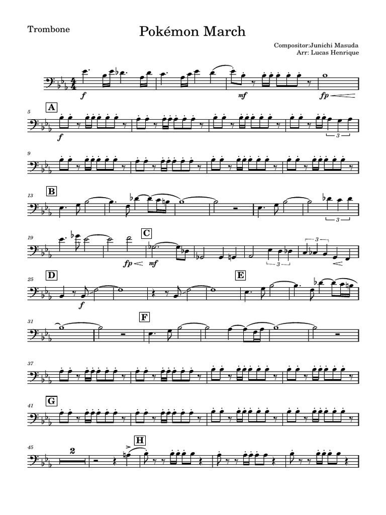 Pokémon March Trombone | PDF