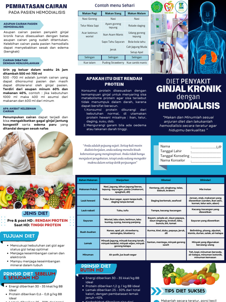 Leaflet untuk Pasien Hemodialisis | PDF