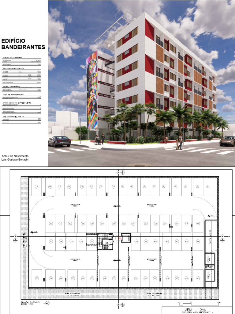 Projeto Edifício Residencial - Pa V - Arthur Nascimento e Luis Gustavo Bonacin | PDF