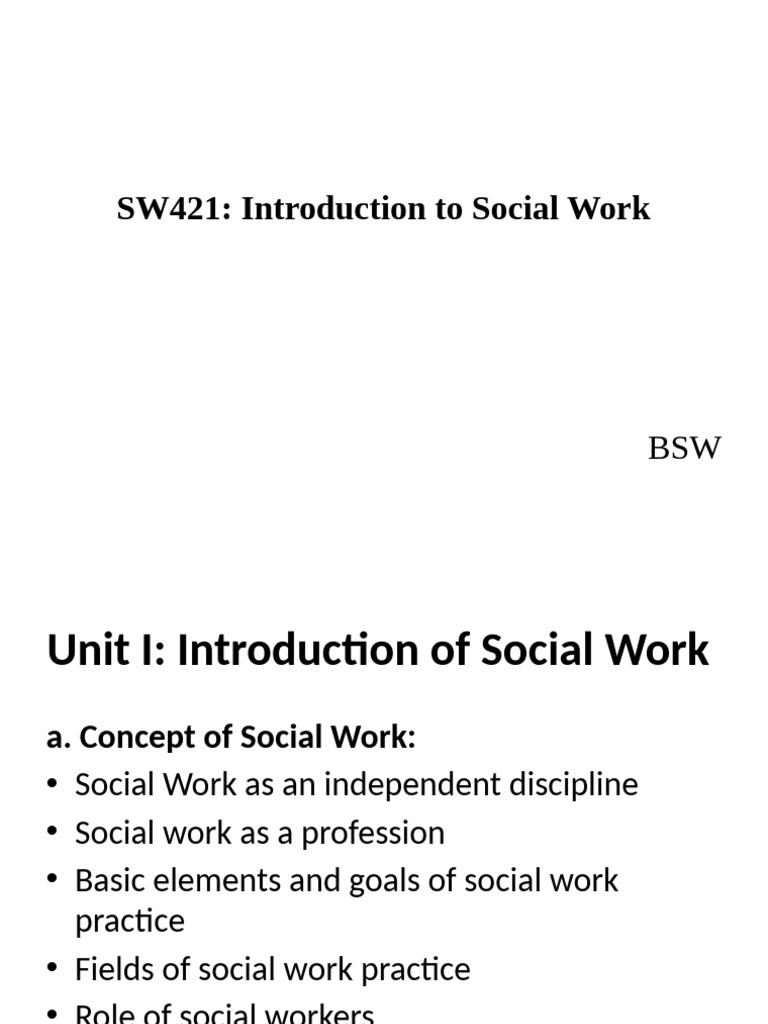Introduction to Social Work Basics | PDF | Social Work | Mediation