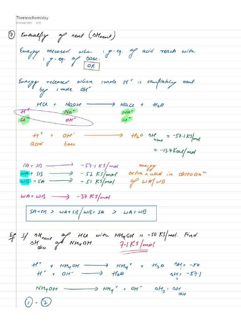 Thermodynamics Chemistry Notes-8 | PDF