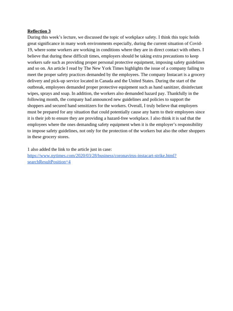 HRM Reflection 3 | PDF