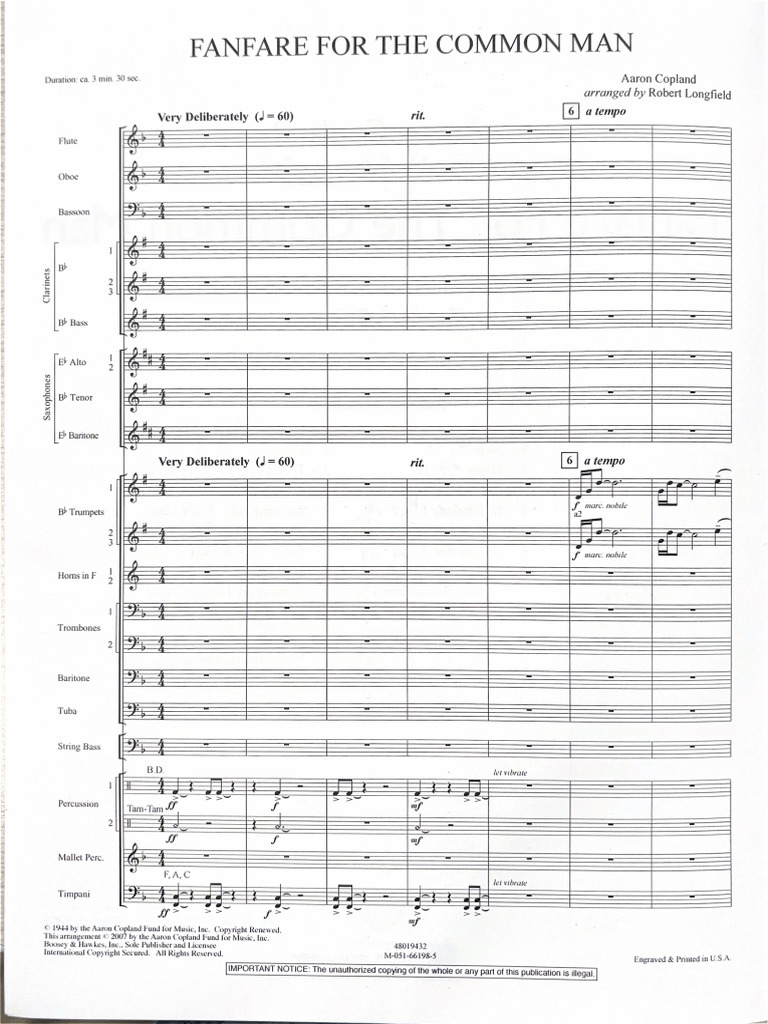 Fanfare Score | PDF