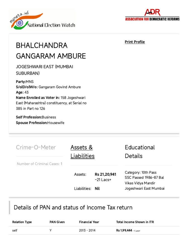 Myneta - Info Maharashtra2014 Candidate - PHP Candidate Id 1315&print ...