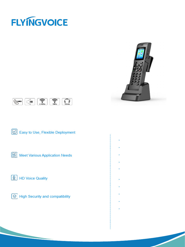 FLYINGVOICE - FIP16Plus - Datasheet | PDF | Session Initiation Protocol ...