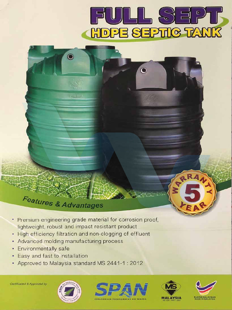 Tank Kunyi Hdpe Septic Tank Catalog - 090604 | PDF