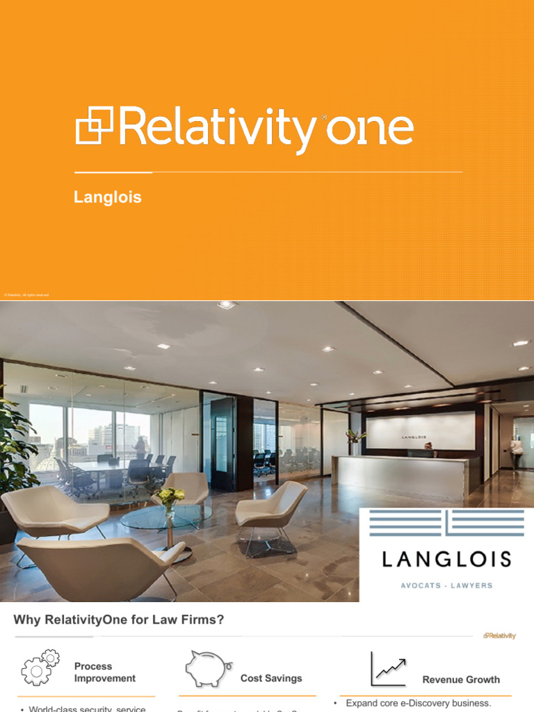 RelativityOne Demo Slides | PDF | Cloud Computing | Automation