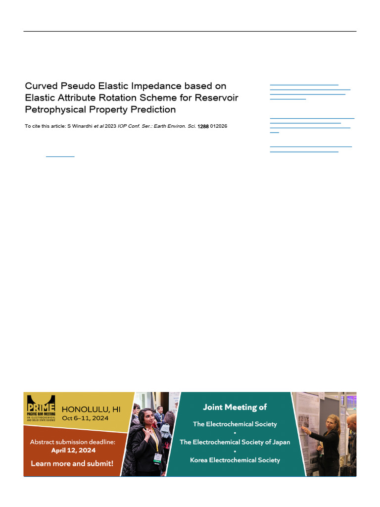 Curved Pseudo Elastic Impedance Based On Elastic A | PDF
