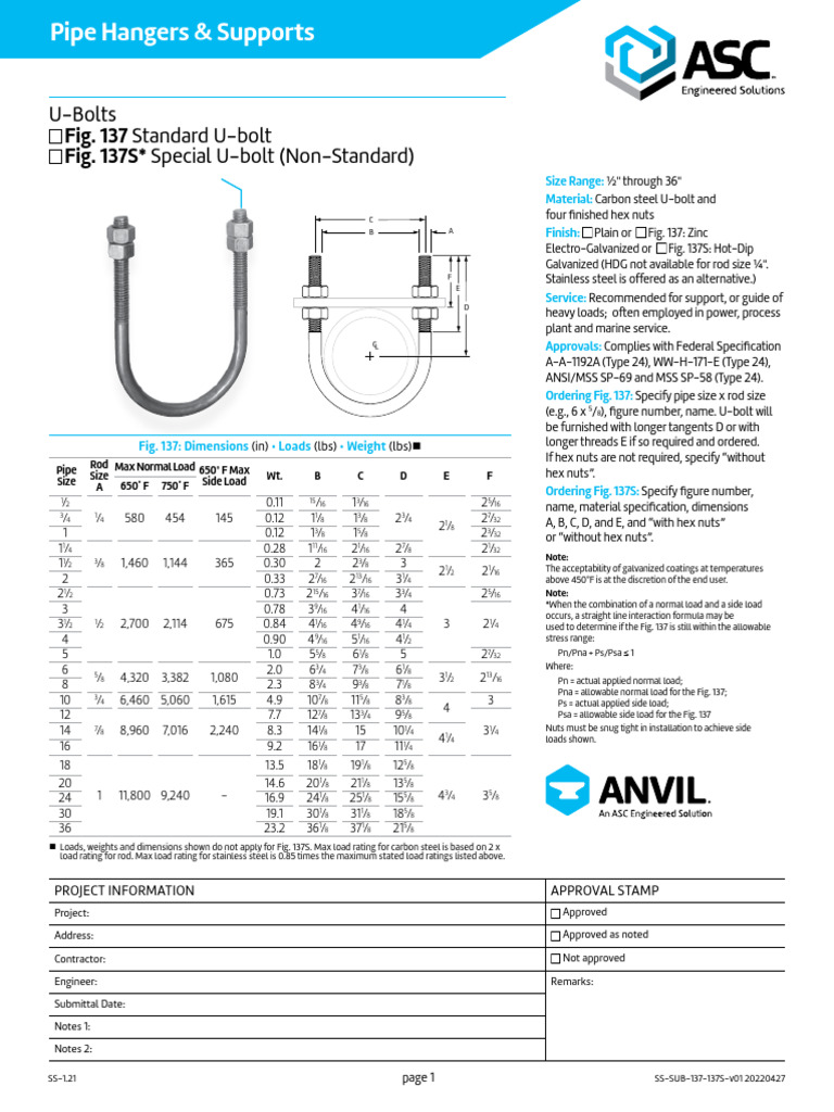 SS-SUB-137-137S-v01 | PDF | Pipe (Fluid Conveyance) | Building Engineering
