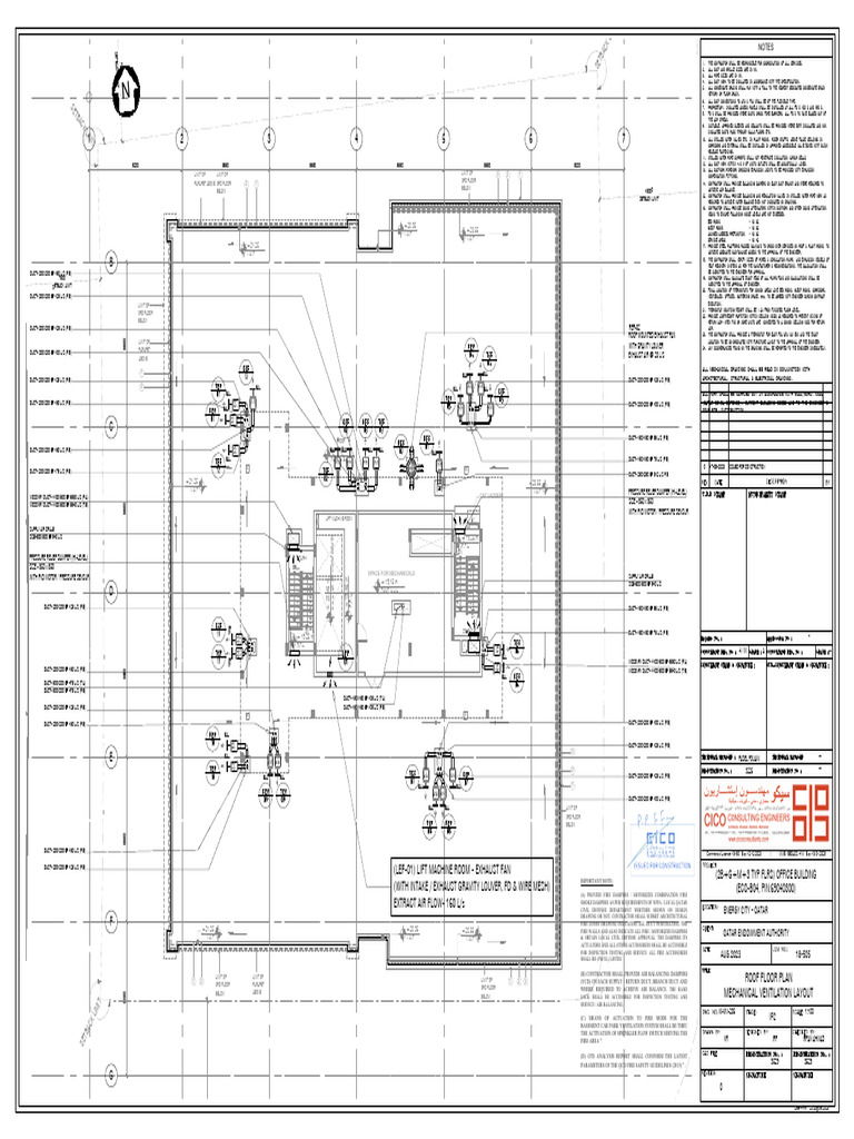 18-505 - M-MV-206 Roof Plan | PDF | Duct (Flow) | Building Technology