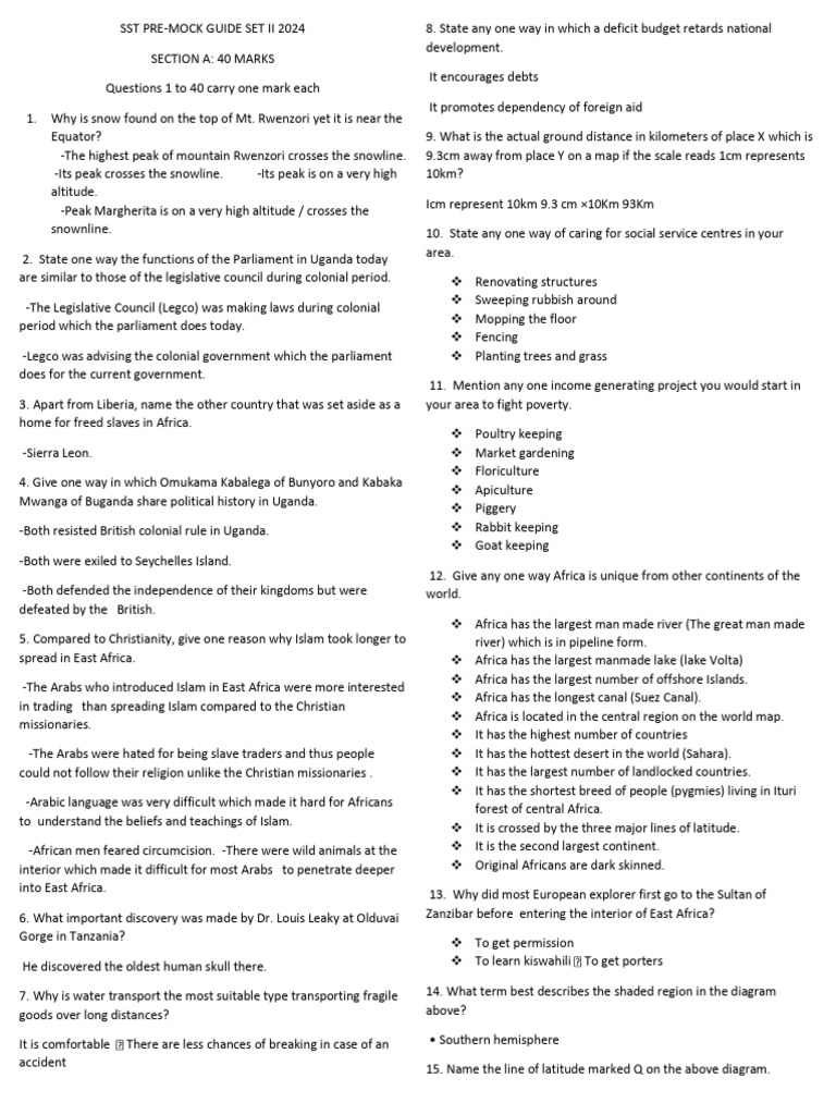 Real SST Guide Pre-Mock SST Guide | PDF | Hadith | Muhammad