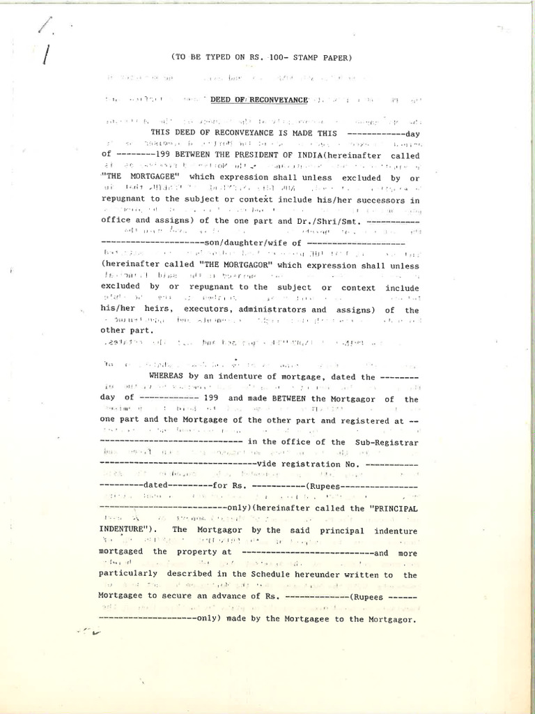 Deed of Reconveyance | PDF