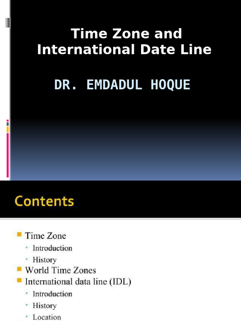 Understanding Time Zones & Date Line | PDF