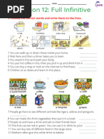 Grammar Games Infinitives of Purpose Worksheet | PDF | Language Arts ...